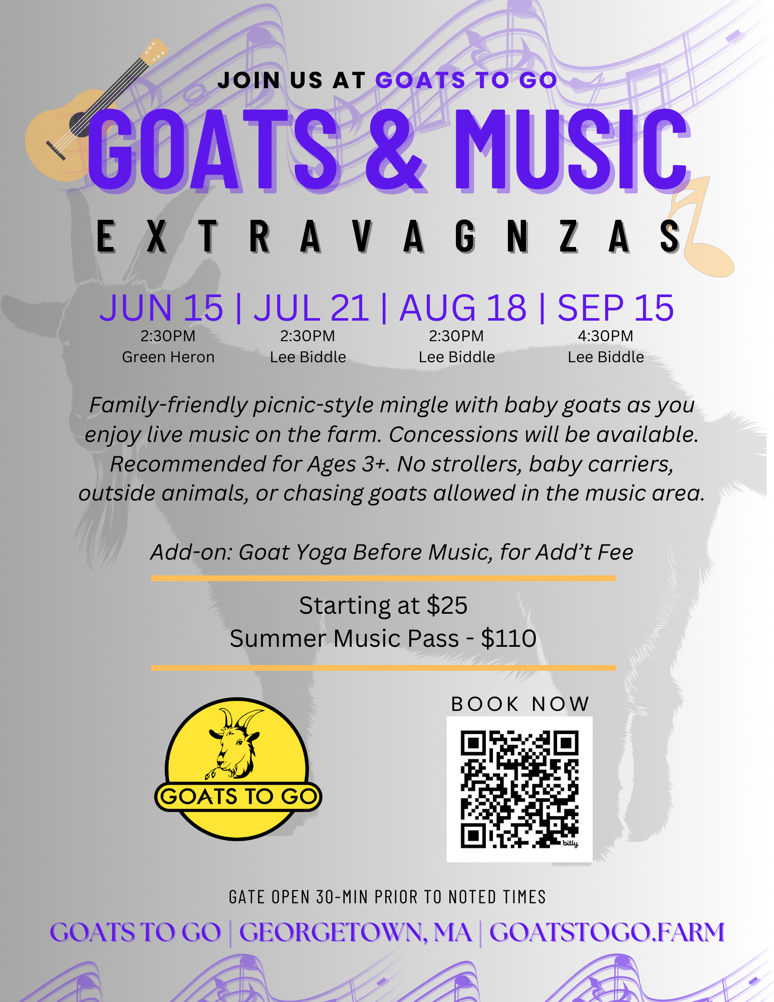 Upcoming Events - GOATS TO GO