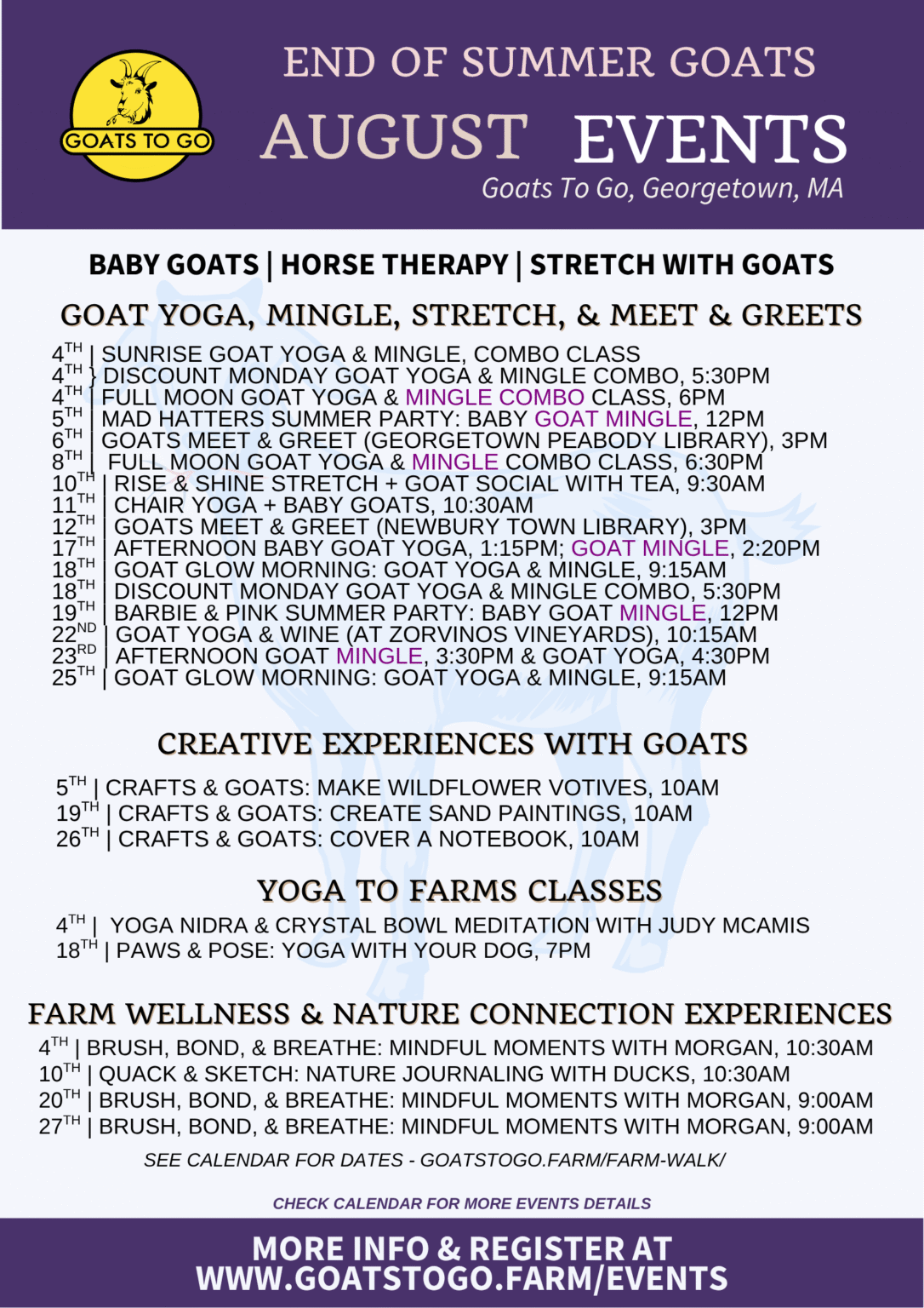 Events - GOATS TO GO