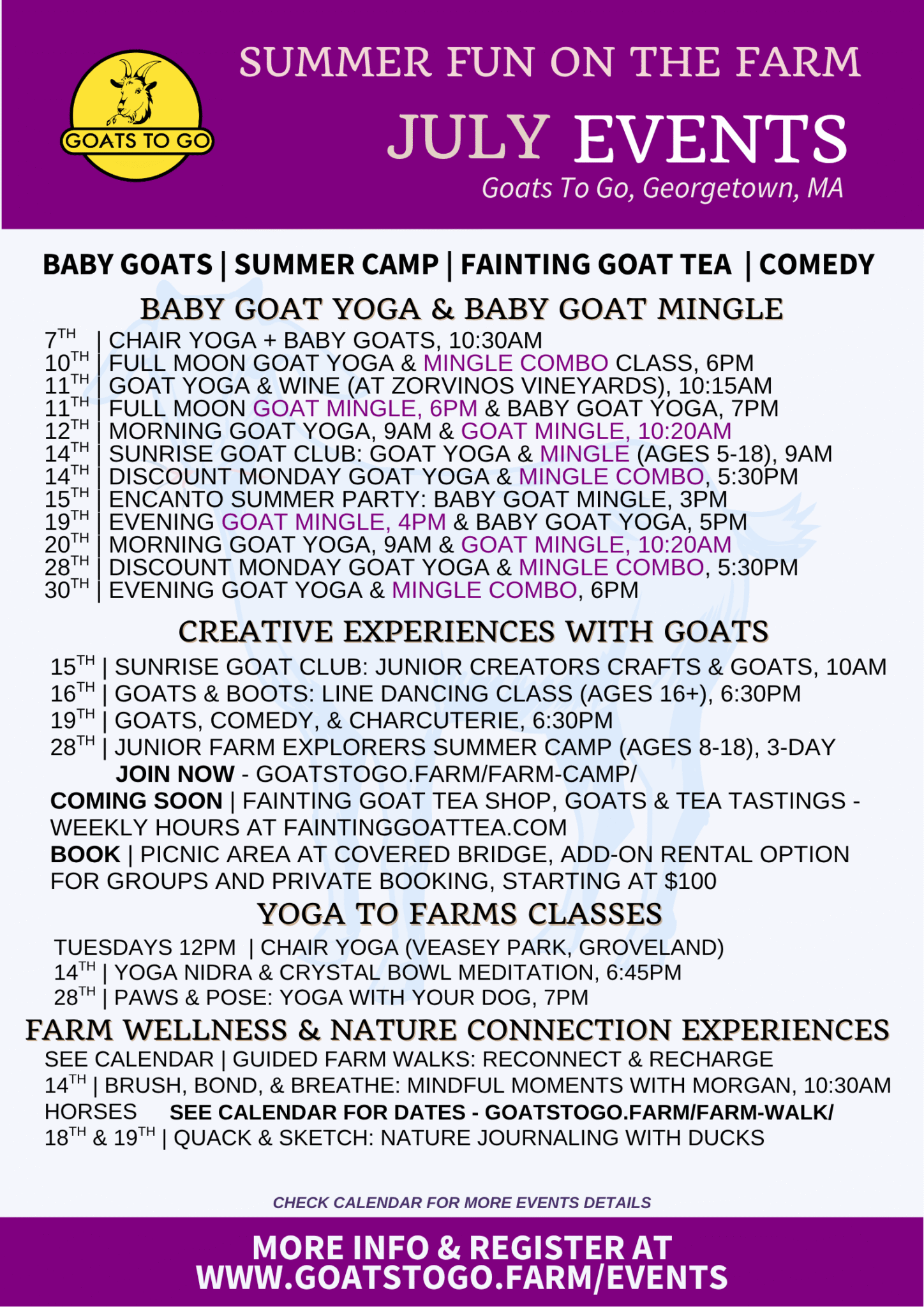 Events - GOATS TO GO